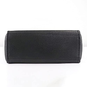 Marc Jacobs H051L01FA21 Black Signature Leather Logo Women's Tote Bag