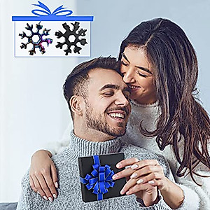 Multitool 18-in-1 Screwdriver Wrench Cutter Snowflake Tool,Bottle Opener and More,18-in-1 Multitool Gifts for Men Dad,Stocking Stuffers for Men,Including Gift Box and bowknot