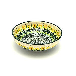 Polish Pottery Bowl - Contemporary Salad - Daffodil