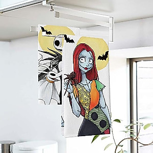 Halloween Kitchen Towel and Dishcloth - 1pc Halloween Reusable Dish Hand Towels for Drying, Cleaning, Cooking and Baking,Random (50 * 25cm)