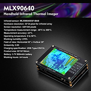 Kanayu 1 Pack Infrared Thermal Imager with 4 Ghost Hunting Cat Ball Portable Equipment Thermal Camera LED Motion Light up Cat Ball Activated Interactive Cat Toy Balls for Ghost Hunting