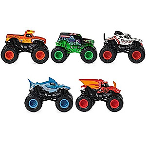 Monster Jam, Official Pit Party 5-Pack of 1:64 Scale Monster Trucks, Kids Toys for Boys and Girls Ages 3 and Up