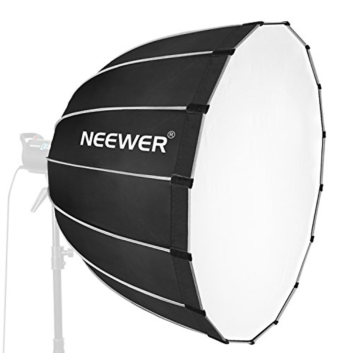 NEEWER Hexadecagon Softbox 36 inches/90 centimeters with Grey Rim and Bowens Mount, Portable Softbox Diffuser Compatible for NEEWER CB60 CB100 CB150 CB60 RGB and Other Bowens Mount Lights
