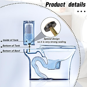 2 Pcs Universal Toilet Seat Screws Heavy Duty Toilet Seat Hinge Bolt and Screw Set, Metal and Rubber Washers with White Plastic Nuts for Top Mount Toilet Seat Hinges Replacement Parts