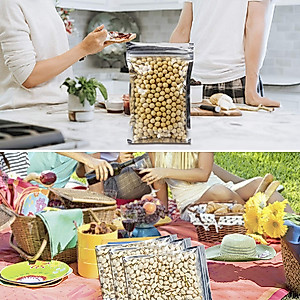 EggFoil 100 Pack Large Smell Proof Bags, 5.5x7.8 Inch Heat Sealable Foil Reusable Zip Bags with Ziplock for Food Package and Storage