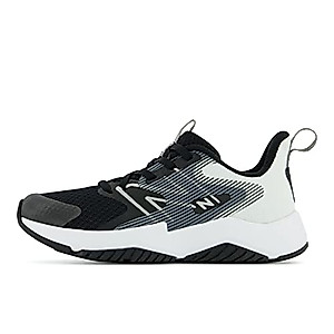 New Balance Kid's Rave Run V2 Lace-up Sneaker, Black/White, 2 Little Kid