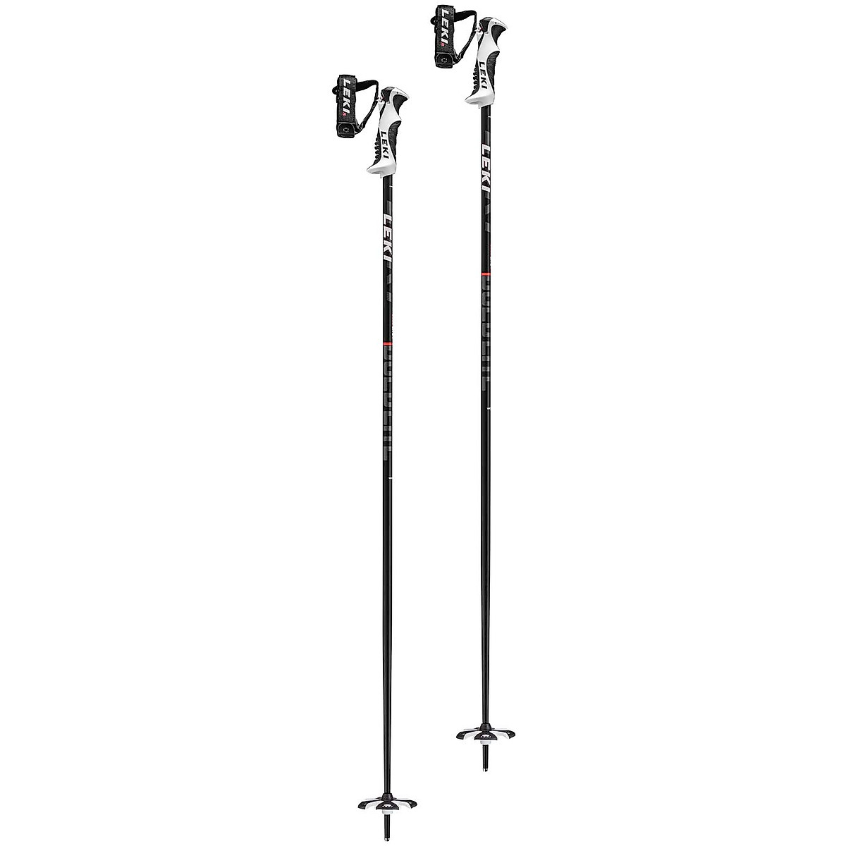 LEKI Bold Lite S Ski Pole Pair - Black/Red 120