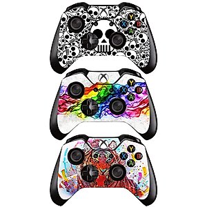 FOTTCZ [3PCS] Vinyl Skin for Xbox One Controller Cover Decal Sticker - 3pcs. Mix Style D