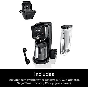 Ninja CFP201 DualBrew 12-Cup Drip Single-Serve Coffee Maker (Renewed) Bundle with Premium 2 YR CPS Enhanced Protection Pack