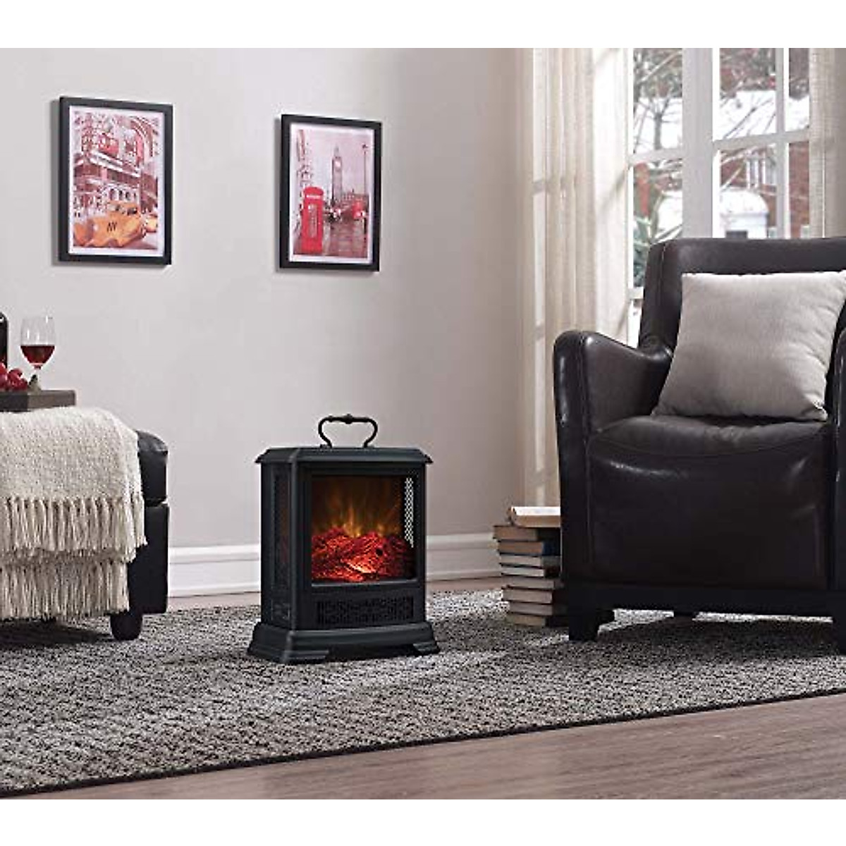 Duraflame Portable Electric Fireplace, One Size, Black