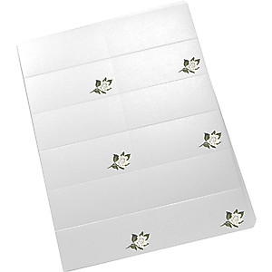 Assorted Flowers Printable Place Cards, Set of 60 (10 Sheets), Laser & Inkjet Printers - Wedding, Party, Dinner, and Special Events - Made in the USA