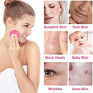 METUUTER 50 PCS Compressed Facial Sponges for Estheticians- 100% Natural Cellulose Face Sponge Professional Cosmetic Spa Sponges for Face Cleansing, Massage, Pore Exfoliating, Mask, Makeup Removal