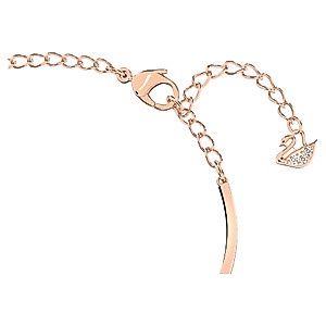 SWAROVSKI Infinity Heart Women's Bangle Bracelet with a Rose-Gold Tone Plated Bangle, Clear Crystals and Lobster Clasp