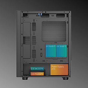 darkFlash DLC29 All Mesh PC Case ATX Mid Tower Case High Cooling Performance High Compatibility Gaming Case with USB 3.0 Type-C Interface (Black)