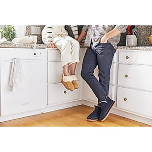 Dearfoams Women's Alpine Moritz Outdoor Arch Support House Shoe Bootie Slipper, Whiskey, 7-8