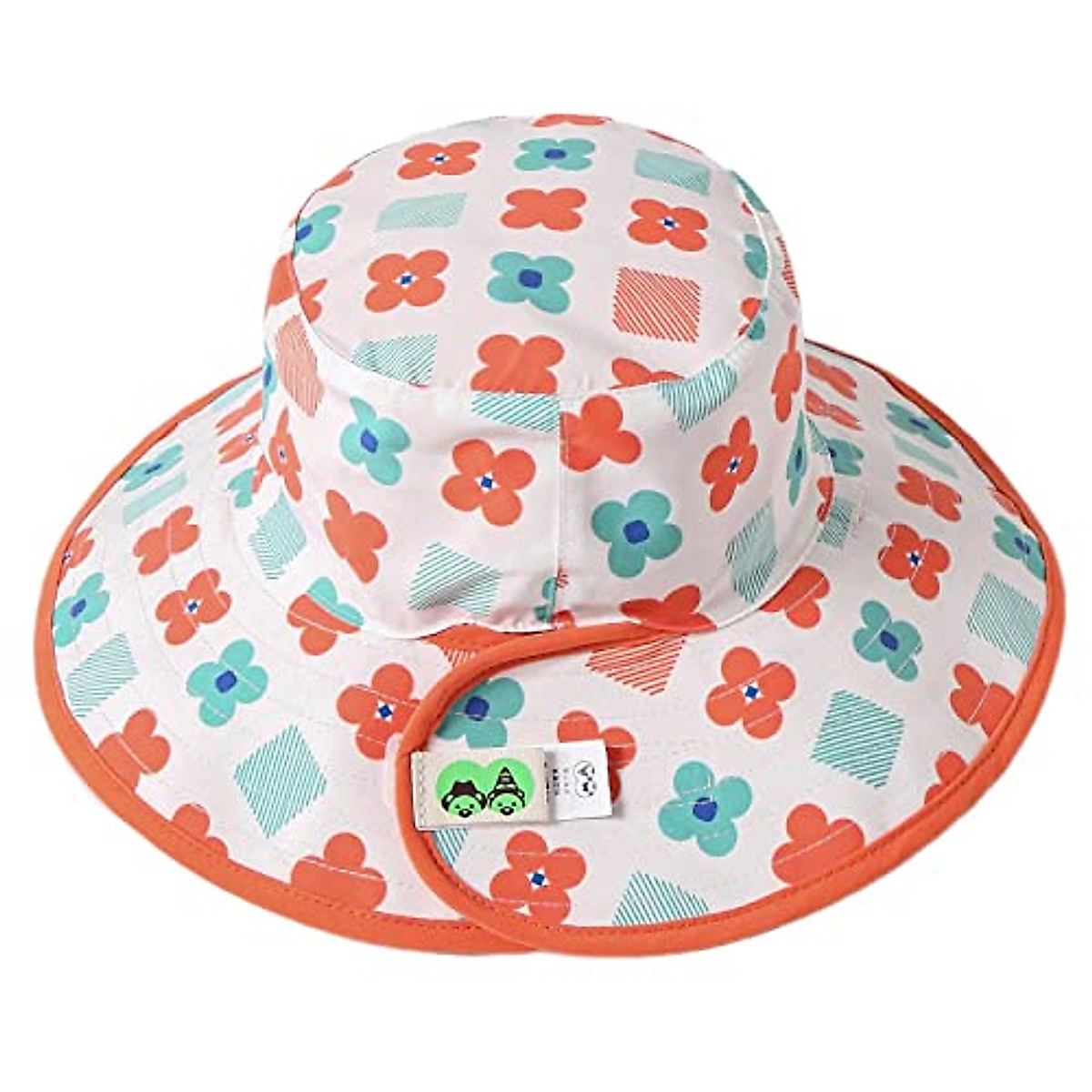Connectyle Baby Girls' Sun Hat UPF 50+ Adjustable Reversible Bucket Hat UV Protection Hat Flower S