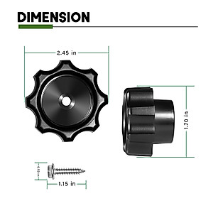 Camoo 630-7965 Wall Hydrant Handle & Screw Repair Kit for Prier/Mansfield Style Frost Proof Wall Hydrants 500 400 300 Series, Wheel Shaped Outdoor Faucet Handle