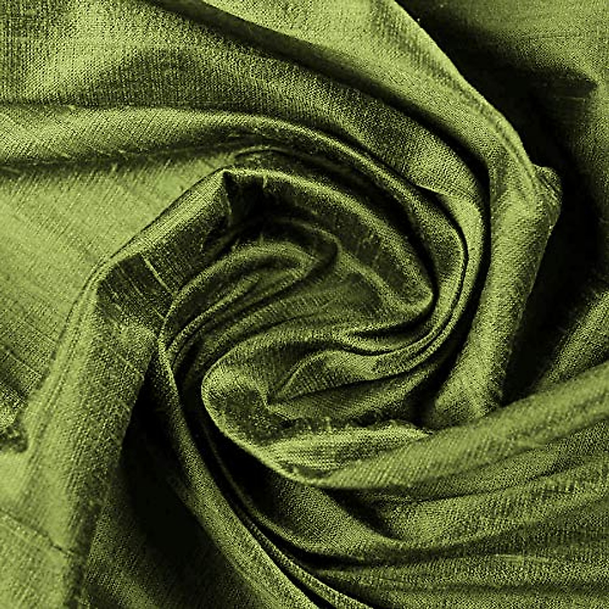 FABRICART Silk Allure Collection : Dupioni raw Silk Cushion Covers | Pillow Shams | Lumbar Covers | Euro Shams | Elegant & Royal Sheen Texture | Well Made | Set of 2 (Green, 20 x 20 inches)