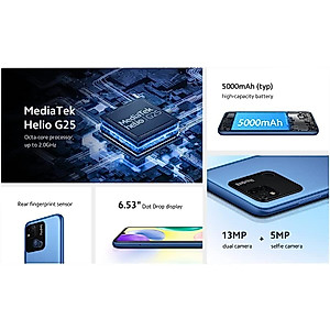 Xiaomi Redmi 10A Dual SIM, 32GB Storage + 2GB RAM, Factory GSM Unlocked, International Version - (Silver)