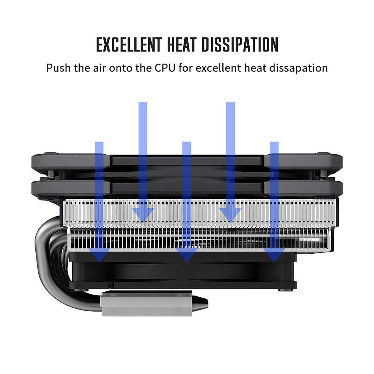 ID-COOLING IS-60 EVO ARGB CPU Cooler LGA1700 CPU Air Cooler 64mm Height ARGB Cooler 5V 3PIN Connector 6 Heatpipes Dual 15mm Slim Fans, Intel/AMD