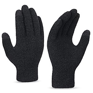 Cierto Winter Touch Screen Gloves: Men and Women Tech Touchscreen Fleece Lined Snow Gloves Warm Knit Insulated Gloves | Thin Thermal Outdoor Gloves for Driving Walking Running Cycling