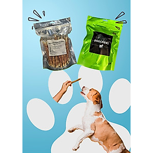 DOGCHEWZ™ Premium Chicken Wrapped Rawhide Twists for Dogs - Size 1 LB Bag (45-50 Pieces) - All Natural Human Grade Dog Chew - No Artificial Flavors or Preservatives, Whole Dehydrated Chicken