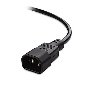 Cable Matters 2-Pack Short Computer to PDU Power Extension Cord, Power Extension Cable 1 ft (IEC C14 to IEC C13 PDU Power Cord)
