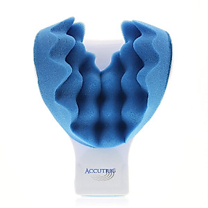 Accutrig TMJ Relief Pillow Best Neck and Shoulder Muscle Relaxer Traction Device for Pain Relief Management and Cervical Spine Alignment