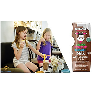 Organic Milk Chocolate | Grass Fed Vegan Milk With 8g Protein | Shelf Stable Single Serve Cartons | On-The-Go | 8.25 FL oz 6 Pack | Every Order is Elegantly Packaged in a Signature BETRULIGHT Branded Box!