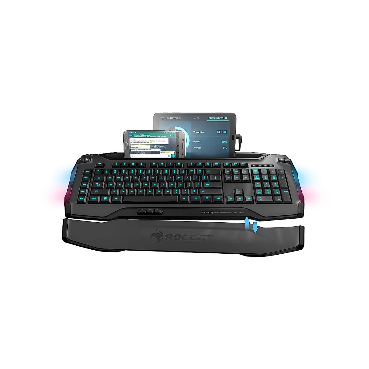 ROCCAT Skeltr - Smart Communication RGB Gaming Keyboard (ROC-12-231-GY)