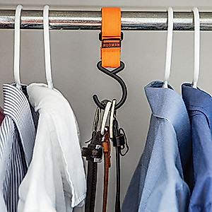 Hudman Works Strap & Hook, Bright Orange, 10"