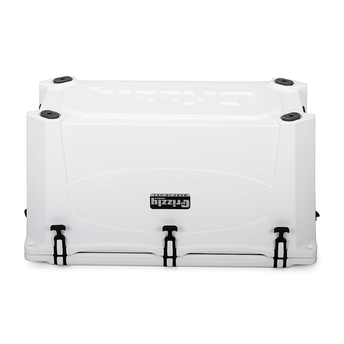 Grizzly 100 Cooler | 100 qt Ice Chest Durable Rotomolded Insulated | Made in USA | Warranty for Life | For Beach Boat Camping Fishing Hunting | G100 | White