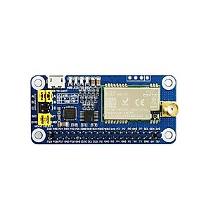 Waveshare SX1262/SX1268 LoRa HAT, Compatible with Raspberry Pi 5/4B/3B/Zero/Zero W/Zero 2W/Pico/Pico W/Pico WH, UART Interface, SX1262 868M LoRa HAT