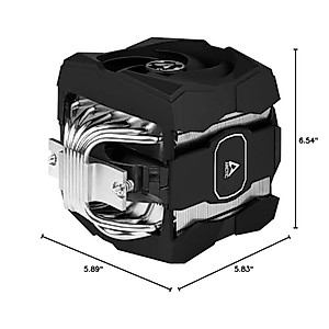 ARCTIC Freezer 50 (incl. A-RGB Controller) - Multi Compatible Dual Tower CPU Fan with A-RGB, CPU Air Cooler for AMD and Intel, Two Pressure-Optimised Fans, 6 Heatpipes, Incl. MX-4 Thermal Paste