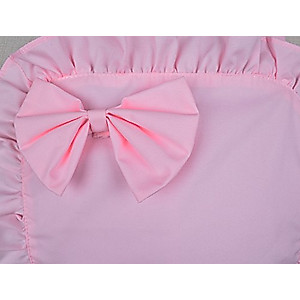 Cute Girls Bowknot Lady's Kitchen Restaurant Women's Cake Apron Fashion Funny Aprons for Christmas Gift (Pink)