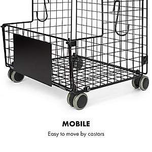 Granrosi 3 Tier Fruit Basket Stand for Kitchen Floor & Pantry — Stackable Rolling Fruit Cart & Vegetable Rack on Wheels; Produce Cart with Wooden Tabletop; 3 Tier Wire Basket Stand