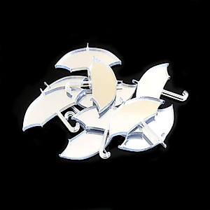 Super Cool Creations Umbrella Shaped Crafting Mirrors, Set of 10, Many Colours, Shatterproof Acrylic, Green, Pack of 10 x 4cm