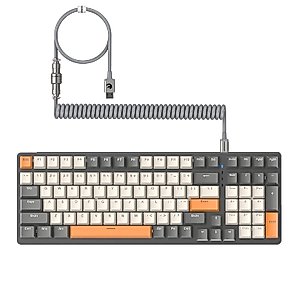 Ajazz Wired Gaming Keyboard RGB Chroma Backlit Portable 60% Tenkeyless Keyboard 19Keys Anti-Conflict 62 Keys Mechanical Feel Keyboard Multiple 7 Lighting Modes for Windows，Gaming PC