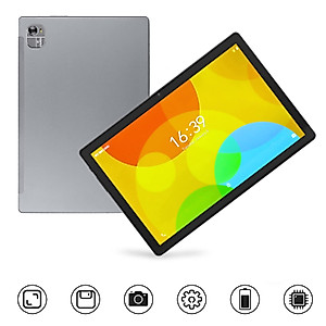10.1 Inch Phone Call Tablet for Android 11.0, 8GB 128GB Octa Core Touch Screen Gaming Tablet, BT5.0 5G WiFi Business Cellphone Tablet, for Learning, Working, Office, US Plug (Gray)