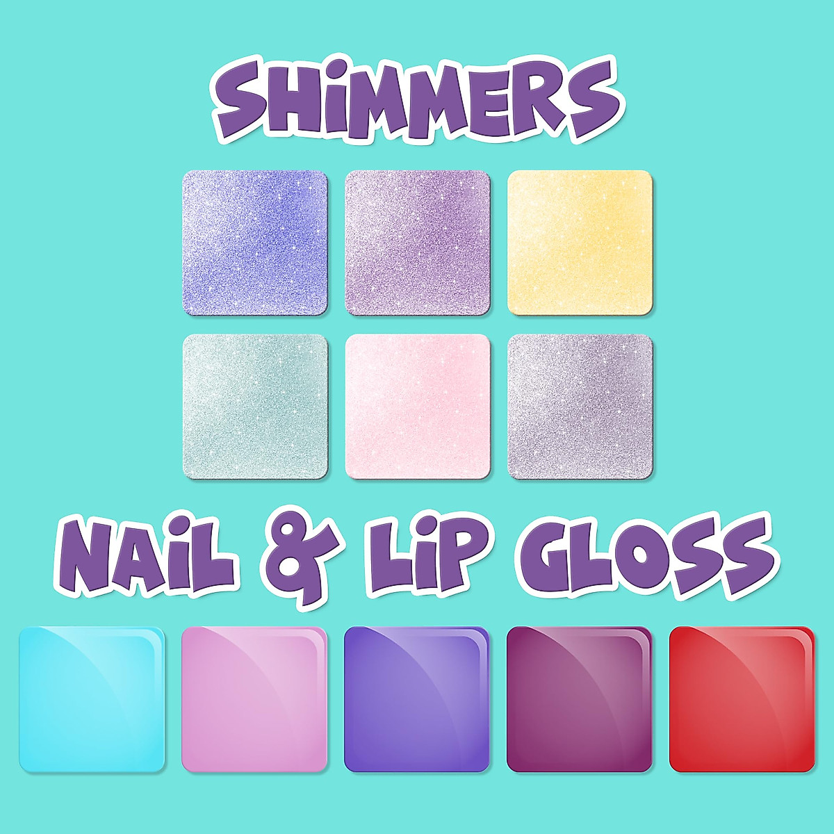 Little Mermaid Train Case Beauty Set, Kids Makeup Kit for Girls, Real Washable Toy Makeup Set, Play Makeup, Pretend Play, Party Favor, Birthday, Toys Ages 3 4 5 6 7 8 9 10 11 12