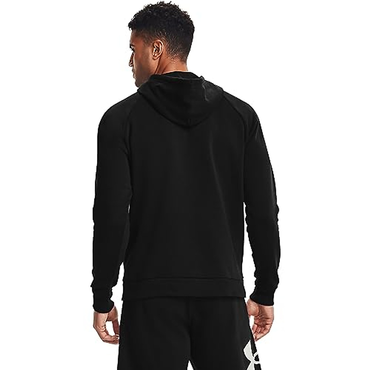 Under Armour Mens Rival Fleece Big Logo Hoodie , Black (001)/Onyx White , Large