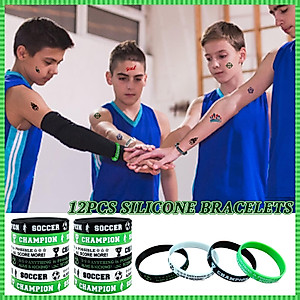 Miucat 120Pcs Soccer Party Favors, Soccer Birthday Party Supplies with Whistle Stickers Slap Bracelet Key Chains and Soccer Goodie Bags for Soccer Party Decorations Supplies