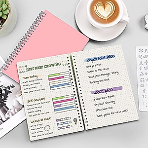 RETTACY Spiral Notebook Dotted Bullet Grid Journals - 3 Pack Dotted Journal with 480 Pages,Plastic Hardcover,100gsm Thick Dotted Paper,5.7"x 8.3"