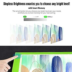 LitEnergy Portable A4 LED Copy Board Light Tracing Box, Green Ultra-Thin Adjustable USB Power Artcraft LED Trace Light Pad for Tattoo Drawing, Streaming, Sketching, Animation, Stenciling