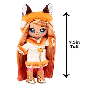 MGA Entertainment Na Na Na Surprise Camping Dolls Sierra Foxtail - Fox-Inspired 7.5" Fashion Doll with Orange Hair and -Plush Fox Sleeping Bag, 2-in-1 Gift, Toy for Kids Ages 5 6 7 8+ Years