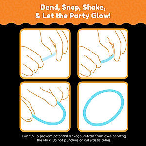 Glow Fever 209pcs Glow Sticks Bulk Party Pack includes 100 8" Glow Sticks and 109 Accessories, with bonus connectors for glow sphere and eye glasses, for Party Festivals Rave Halloween