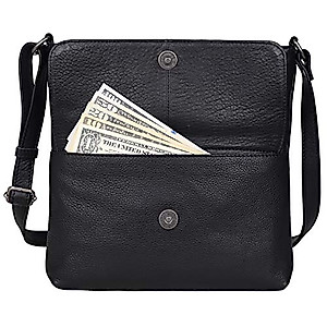 ANTONIO VALERIA Piper Grainy Napa Black Premium Leather Crossbody Bag