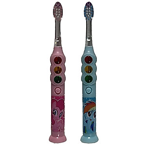 LE Products My Little Pony 4 Piece Oral Hygiene Bundle with Flashing Light Timer Toothbrushes