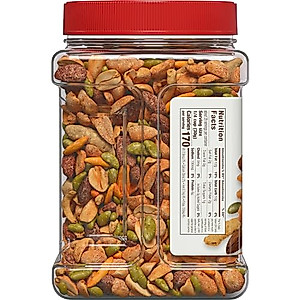 Fisher Snack Tex Mex Trail Mix, 30 Ounces, Hot and Spicy Peanuts, Almonds, Salsa Corn Sticks, Sesame Sticks, Chili Bits, Pepitas