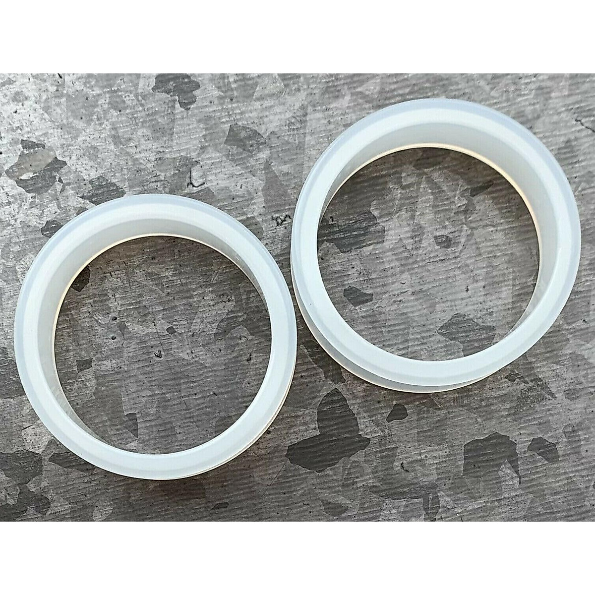 Lobal Domination PAIR of Clear Soft Silicone Ear Tunnels Plugs - up to size 50mm! (1&3/4" (44mm))